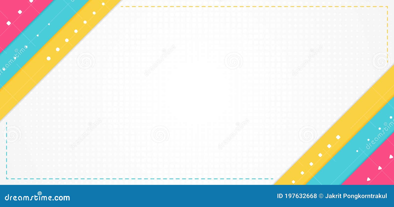 Colorful Overlap Layer Colorful Shape Design Dashed Line Frame Style ...