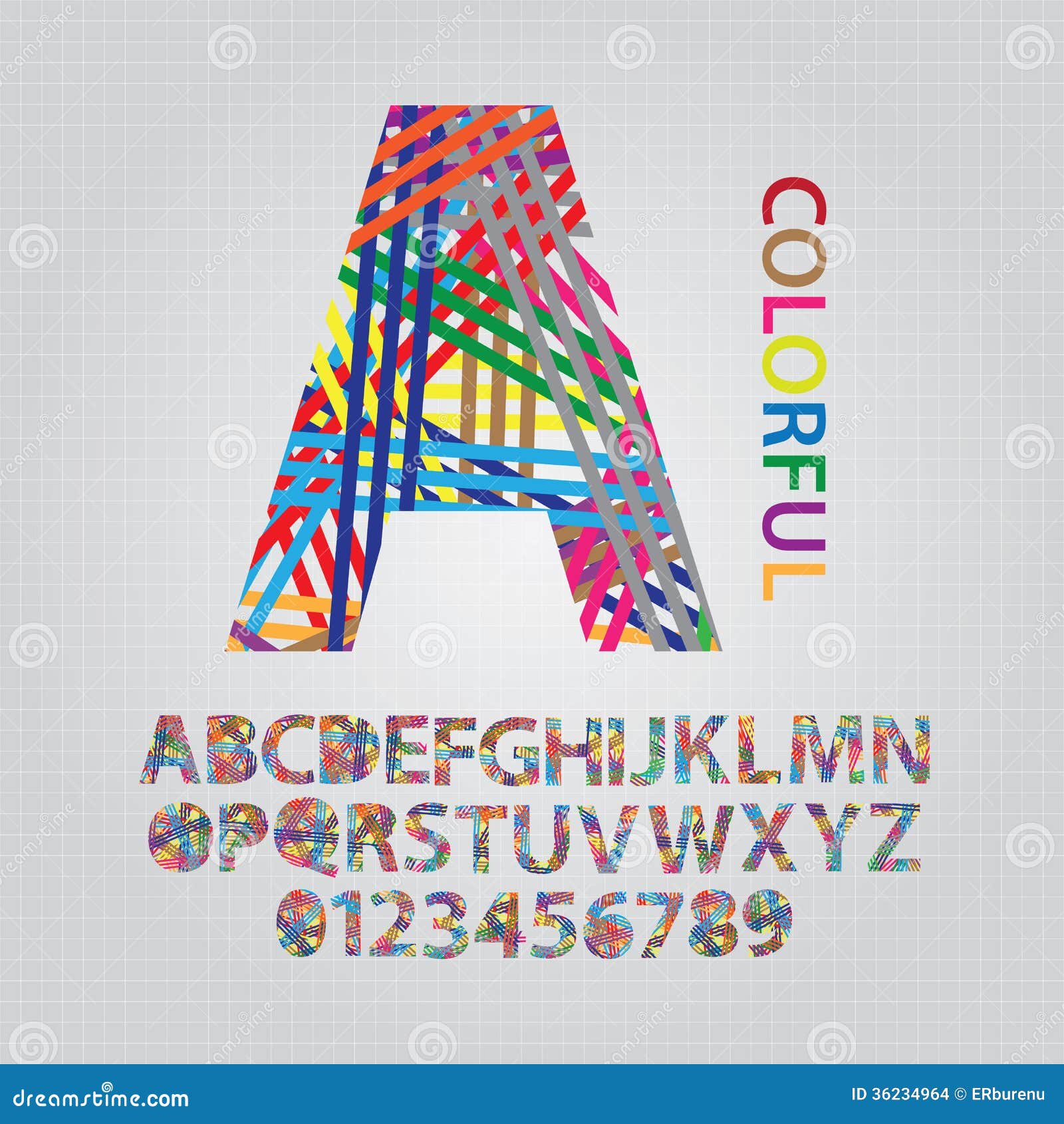 Overlap Font Vector, Alphabet And Numbers Design | CartoonDealer.com ...