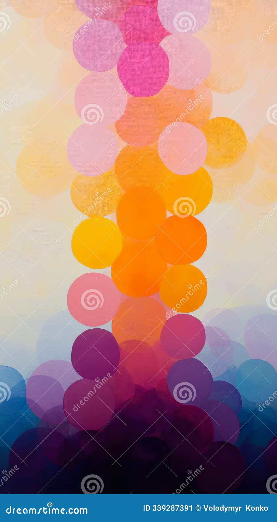 Colorful Overlapping Circles in Abstract Composition Stock Image ...