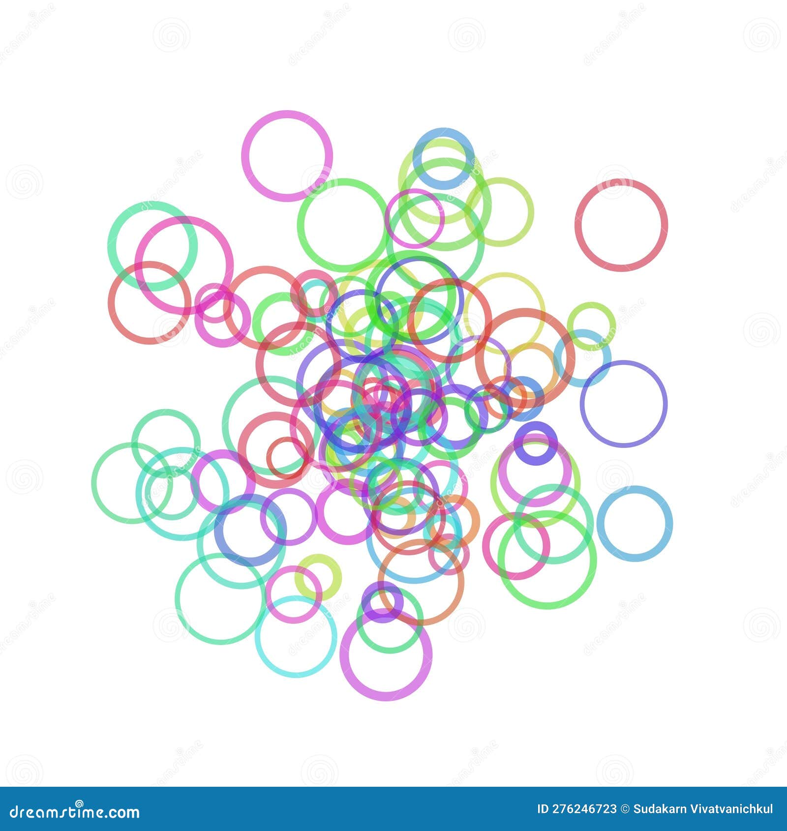 Colorful Overlapping Circles, Bubbles Background. Stock Image ...