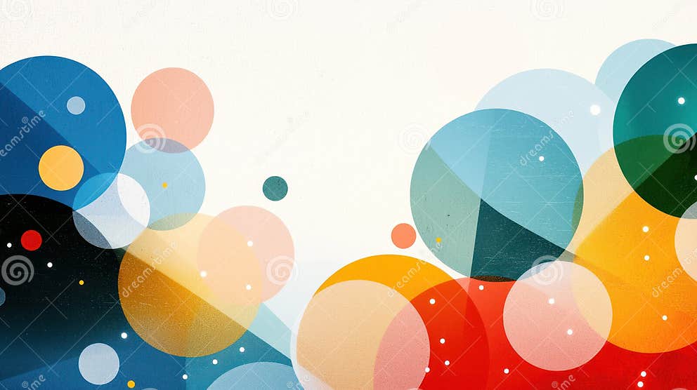 Colorful Overlapping Circles Create Vibrant Abstract Design, Evoking ...