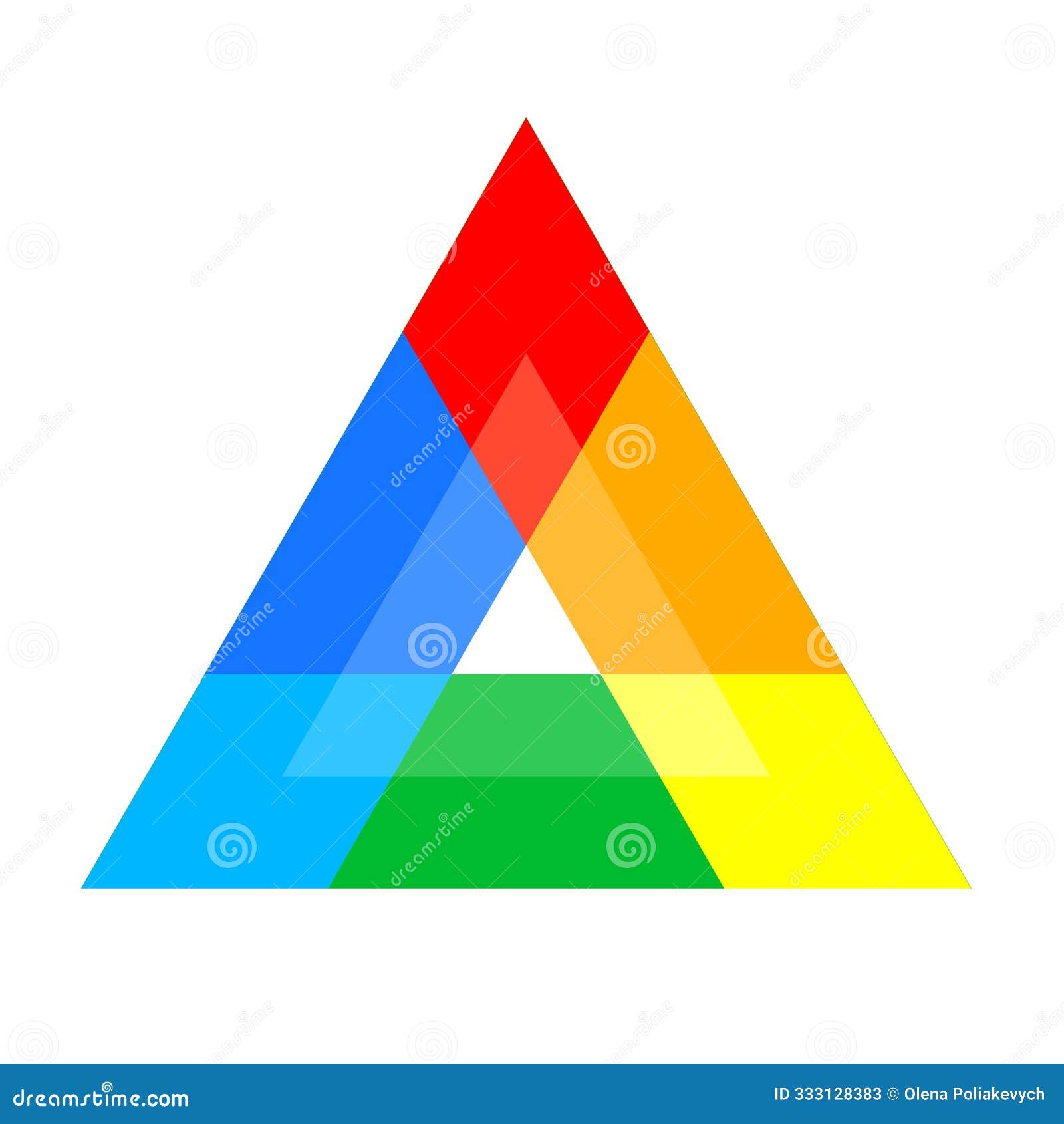 Colorful Overlapping Triangles. Abstract Geometric Design. Bright ...