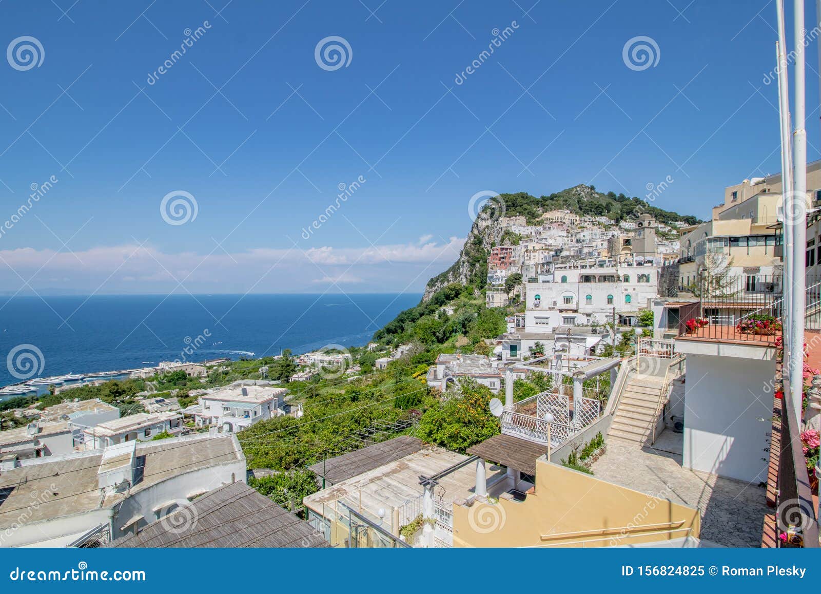 Colorful Oversized Map of the Island of Capri, Italy Stock Image ...
