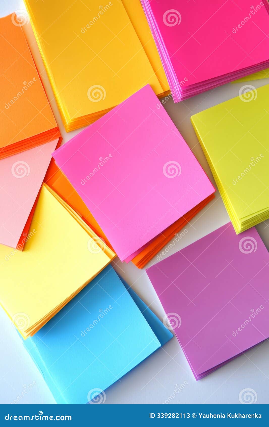 Vibrant Post-it Note Assortment Stock Illustration - Illustration of ...