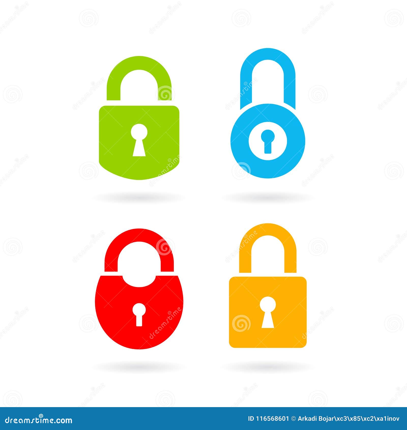 Padlock vector icon stock vector. Illustration of badge - 116568601