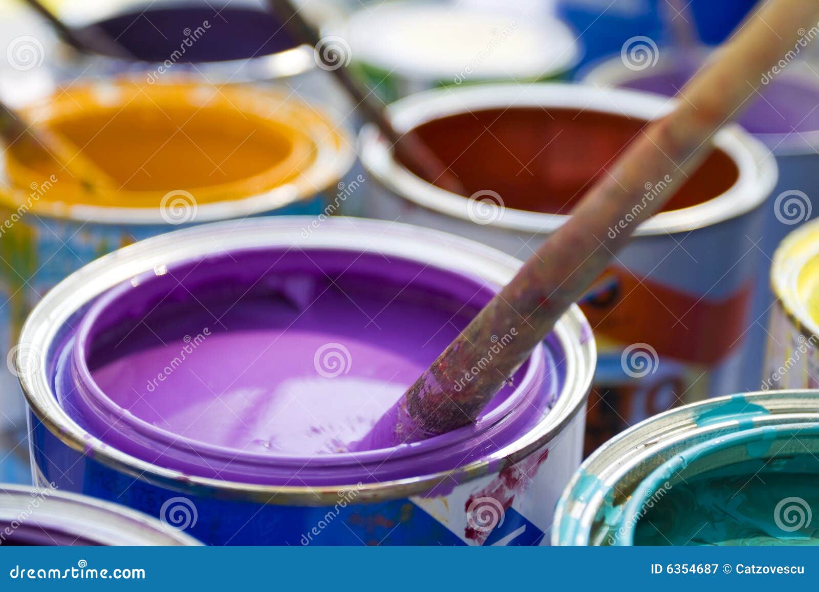 Colorful paint stock image. Image of color, colours, bright - 6354687