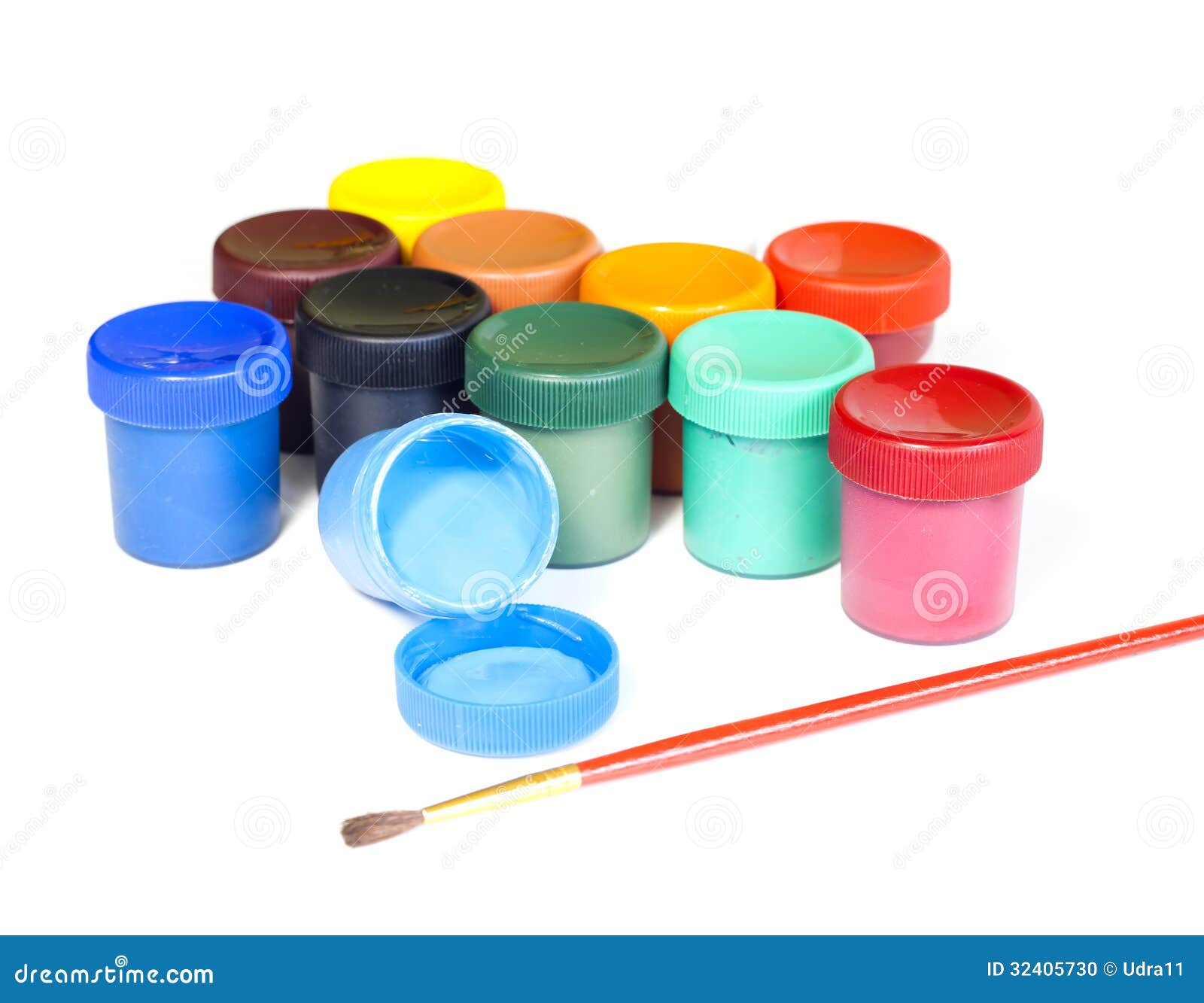 Colorful Paint Brush Isolated Stock Photo - Image of artistic ...