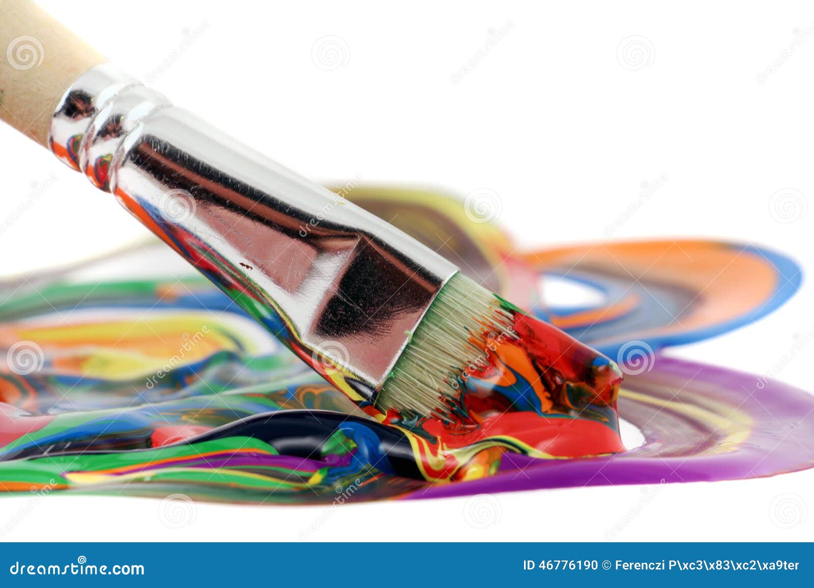 Colorful paint brush stock photo. Image of concept, magic - 46776190