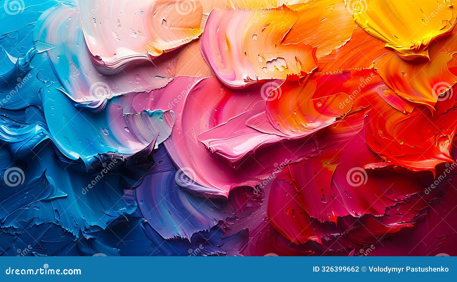 A Colorful Paint Brush with Many Colors Stock Photo - Image of ...