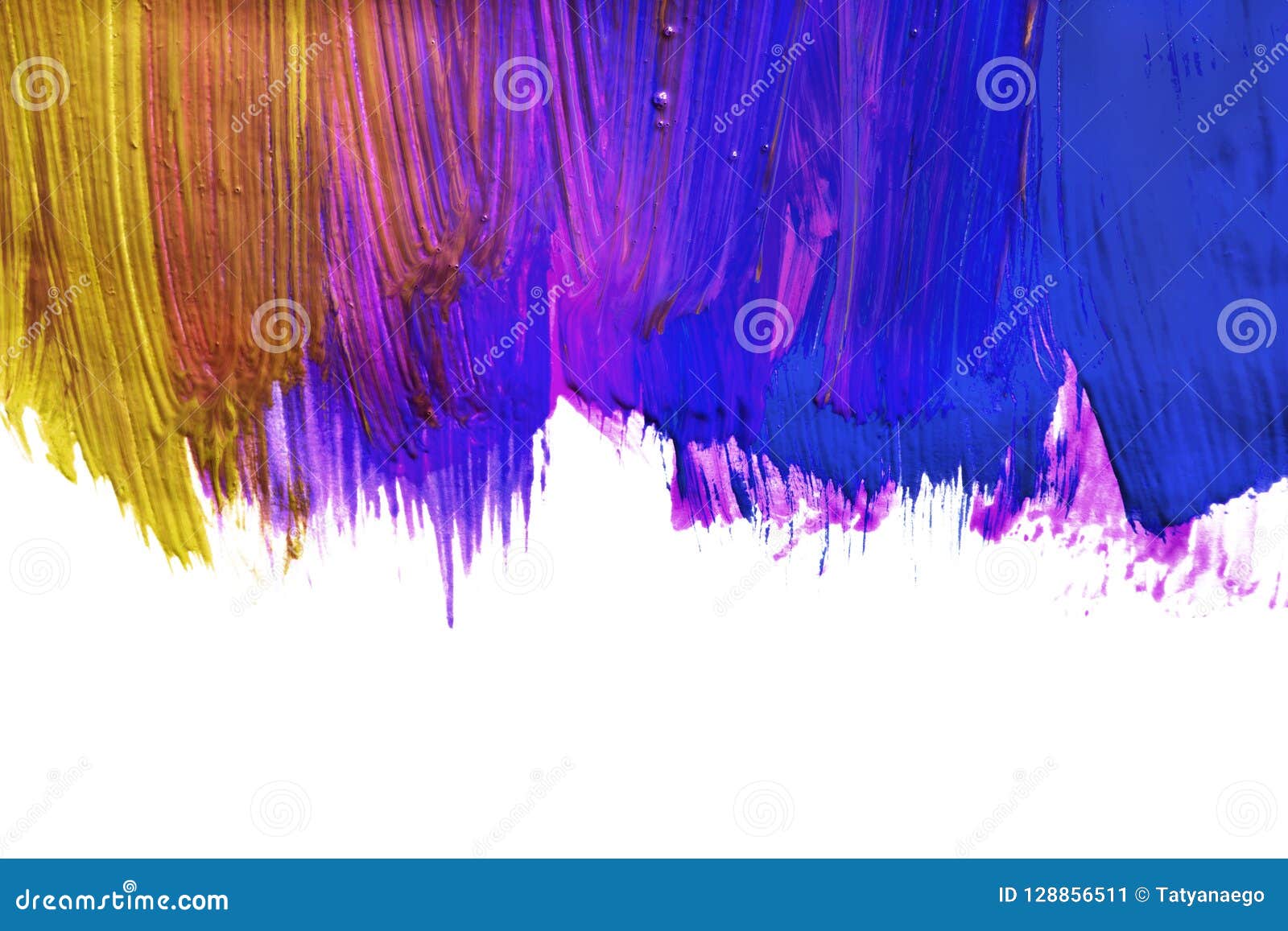 Colorful Paint Brush Strokes Stock Illustration - Illustration of ...