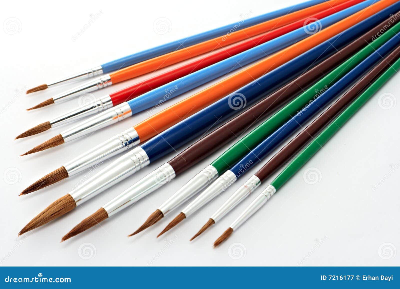 Colorful Paint Brushes stock image. Image of blue, brush - 7216177