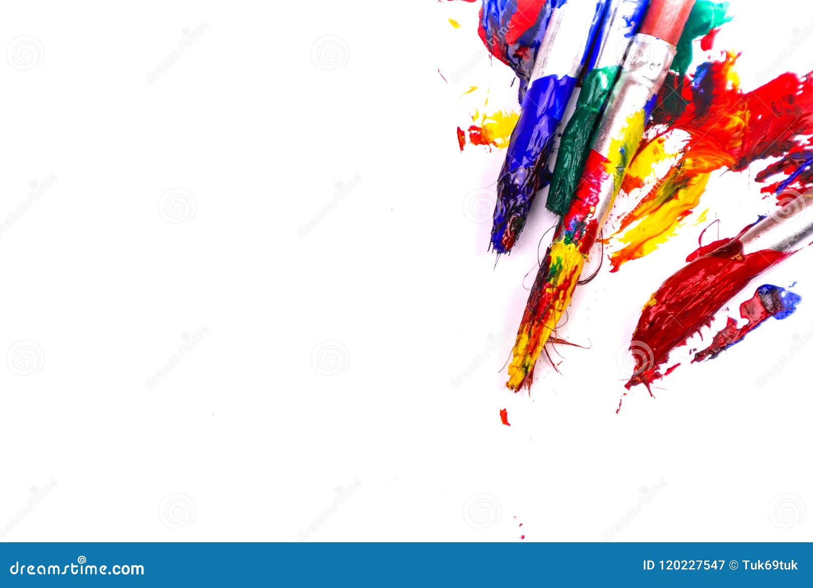 Colorful Paint Brushes with the Colors Stock Image - Image of artistic ...