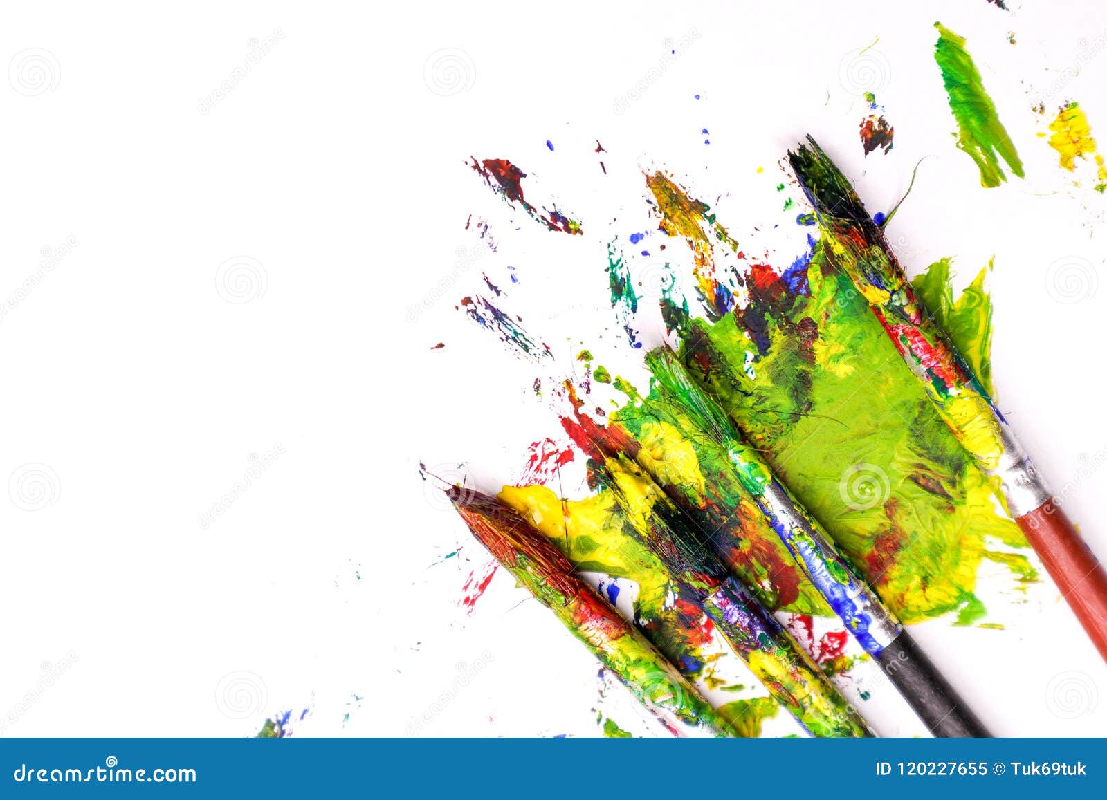 Colorful Paint Brushes with the Colors Stock Image - Image of canvas ...
