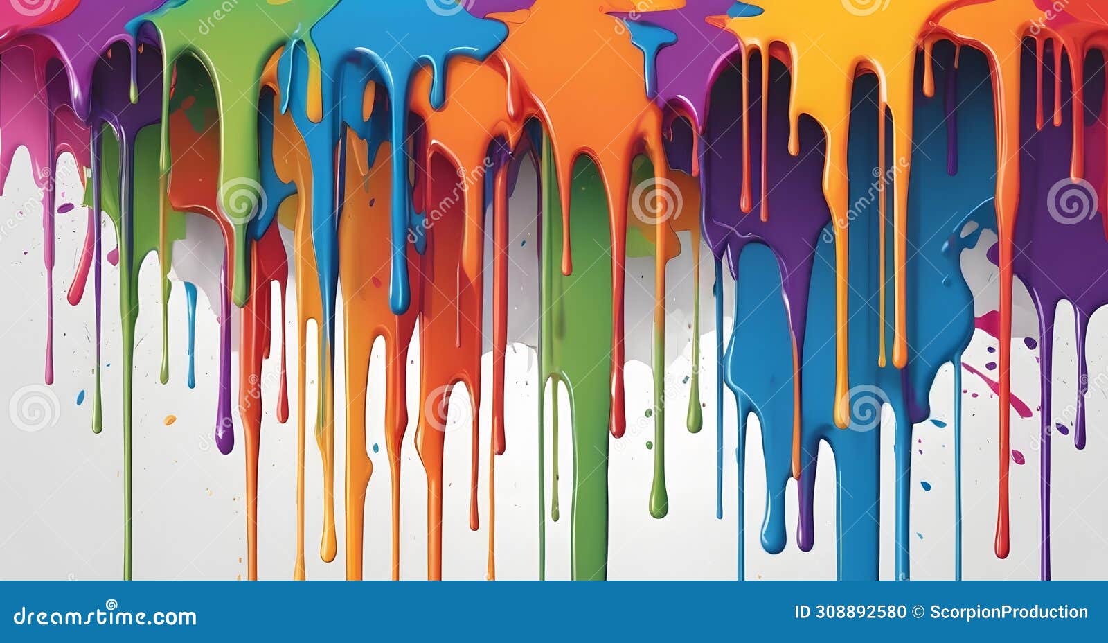 Colorful Paint Drip Dynamics Stock Photo - Image of lively, colorful ...