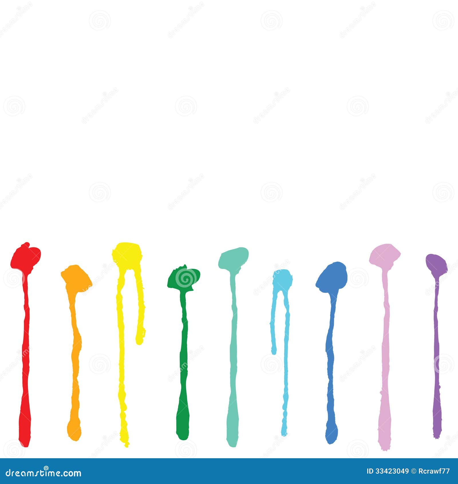 Colorful Paint Dripping stock illustration. Illustration of bright ...