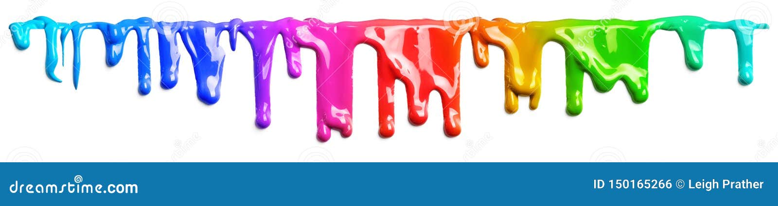 Colorful Paint Dripping Isolated Stock Photo - Image of splash ...