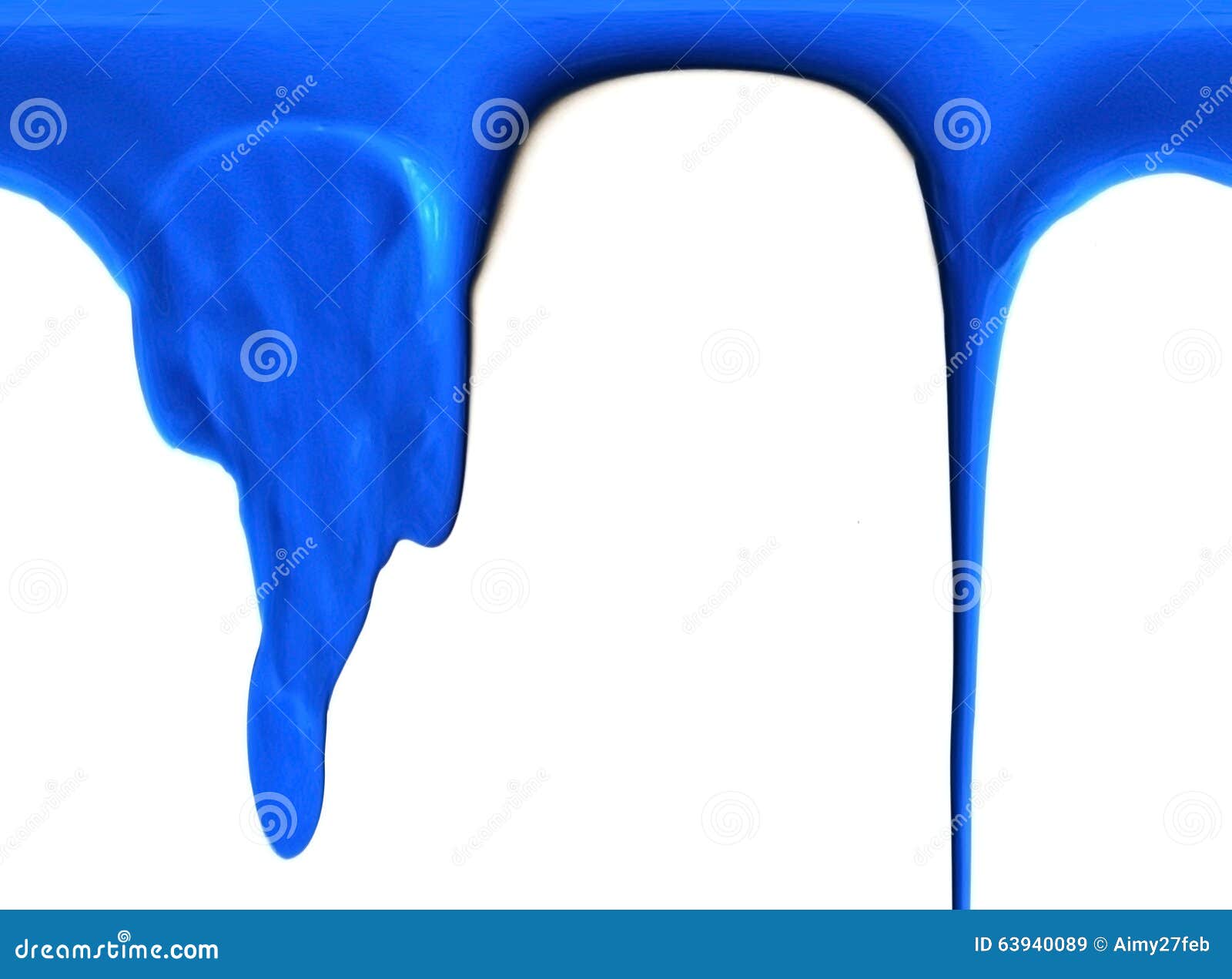 Colorful Paint Dripping Isolated on White Background Stock Image ...