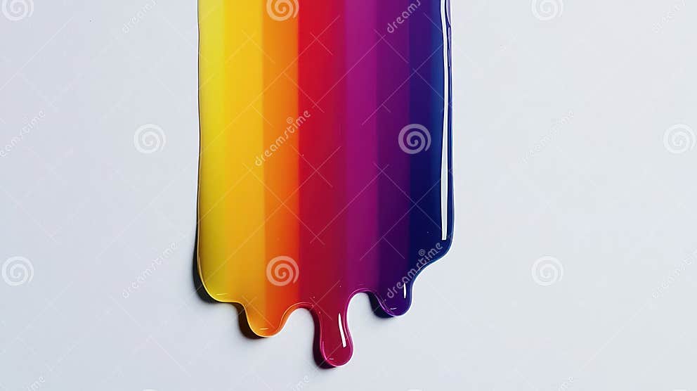Colorful Paint Drips in Vibrant Hues Create a Visually Striking ...