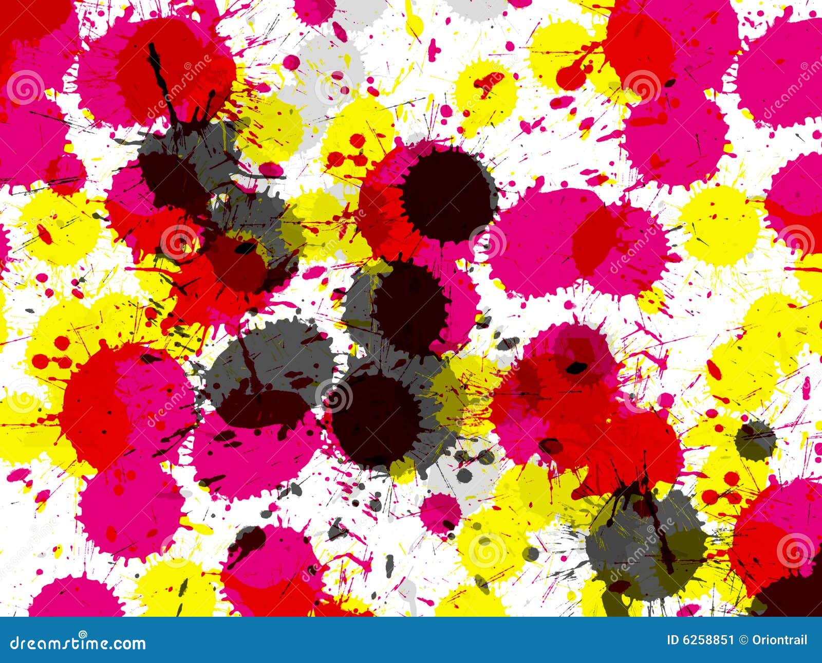 Colorful paint drops stock illustration. Illustration of black - 6258851