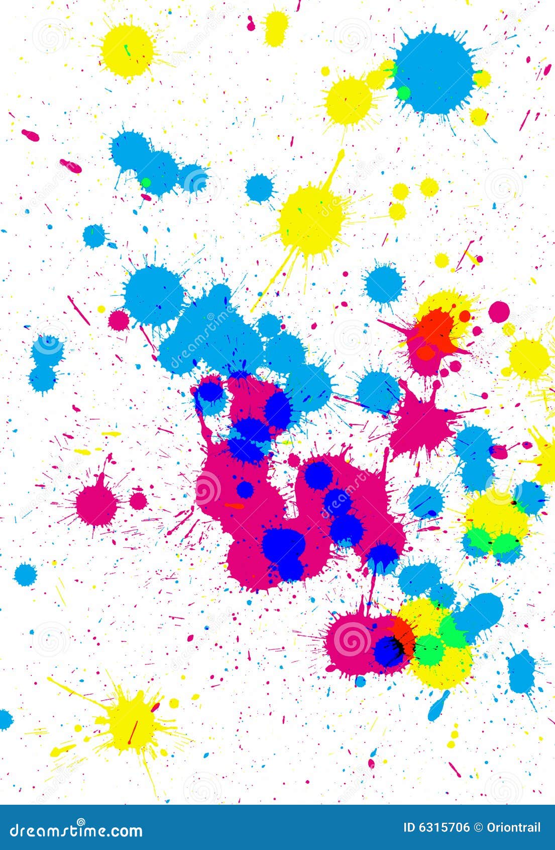Colorful paint drops stock illustration. Illustration of magentadesign ...