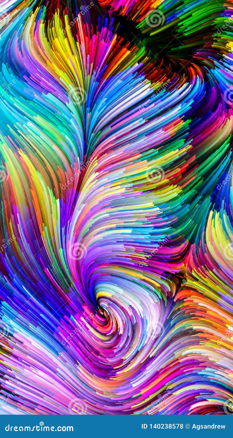 Colorful Paint Evolution stock illustration. Illustration of streak ...