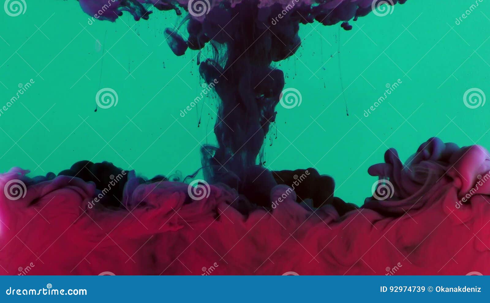 Colorful Paint Ink Drops Splash in Underwater in Water Pool Stock Video ...