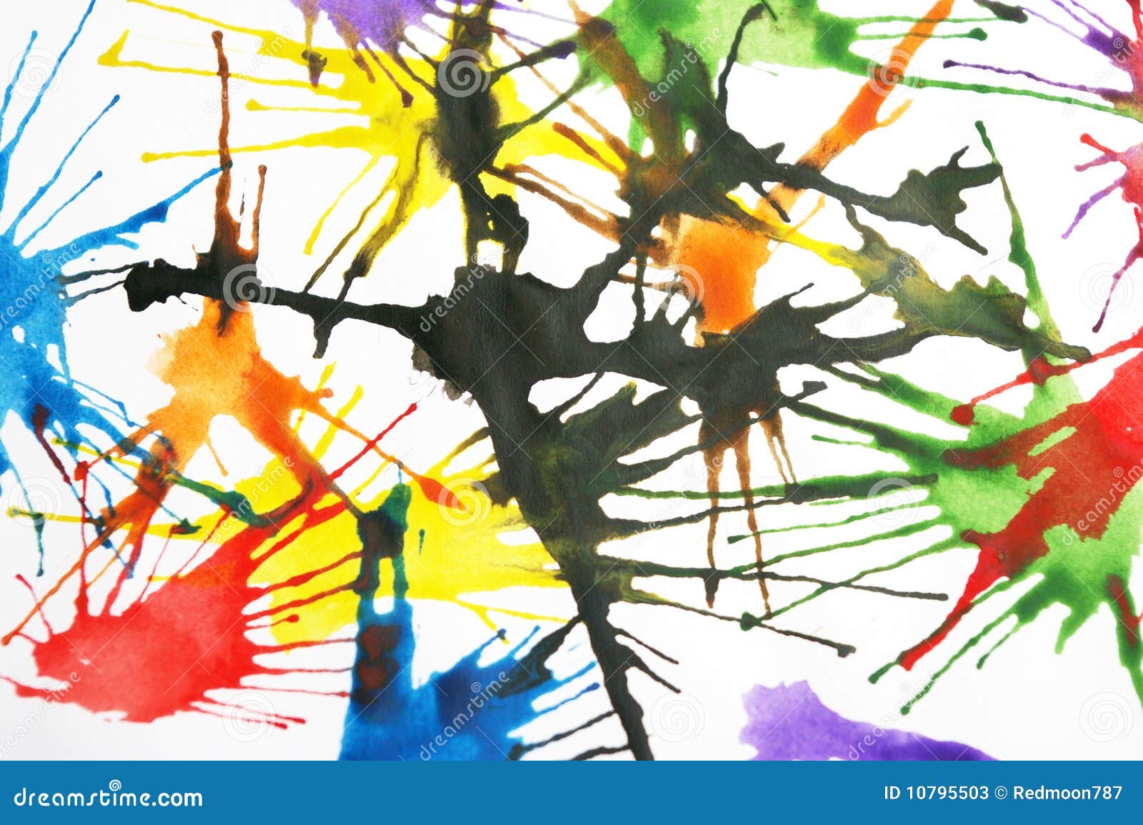 Colorful Paint Splash Design Stock Image - Image of colored, element ...