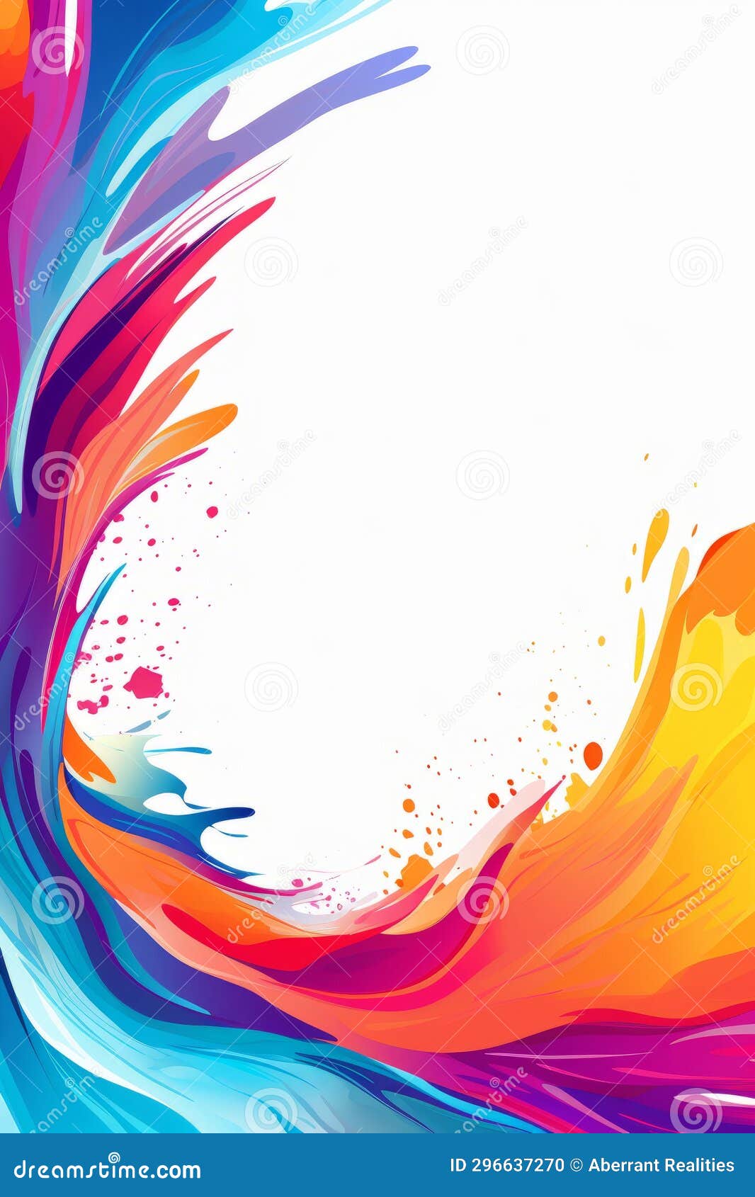 Colorful Paint Splash Background with White Space for Text Stock ...