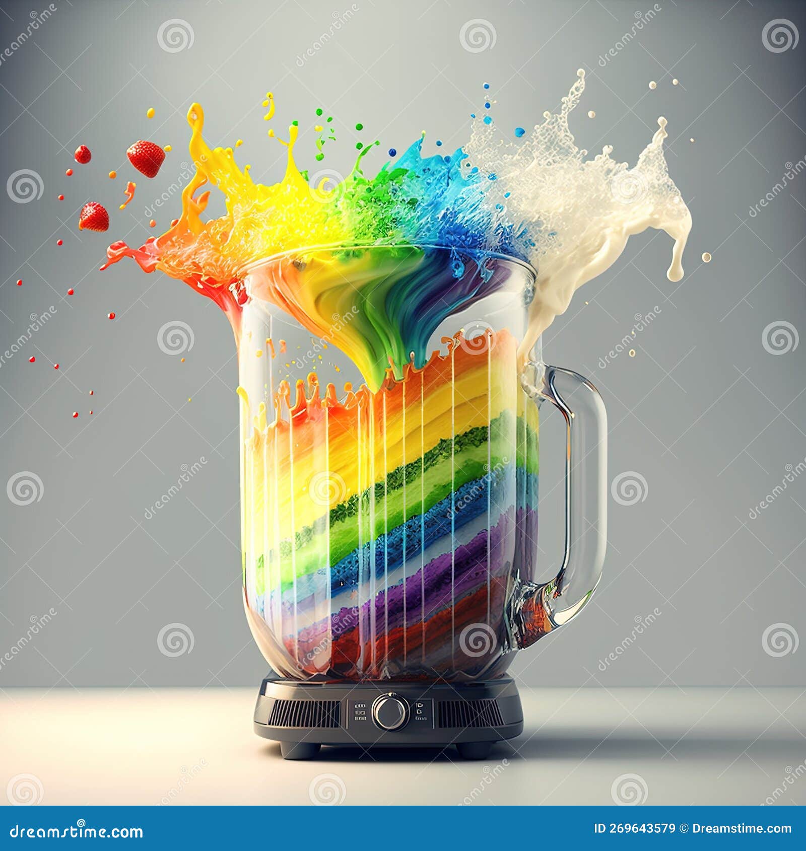 Colorful Paint Splash from Blender, Diversity of Colours. Generative AI ...