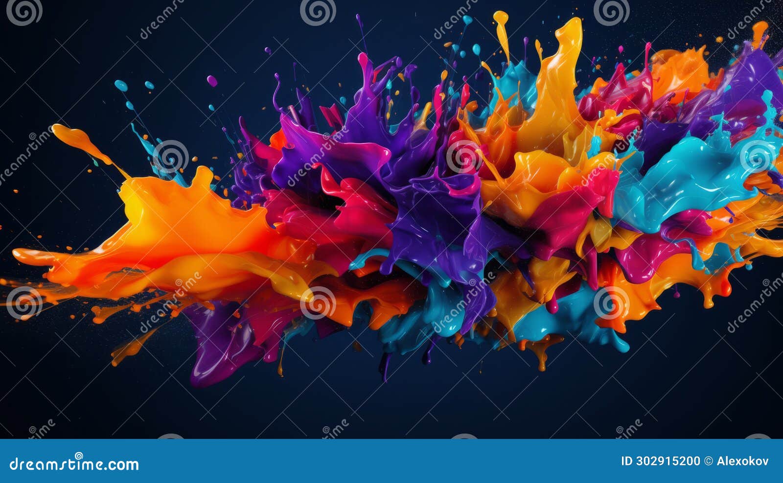 Colorful Paint Splash Desktop Wallpaper AI Generated Stock Illustration ...