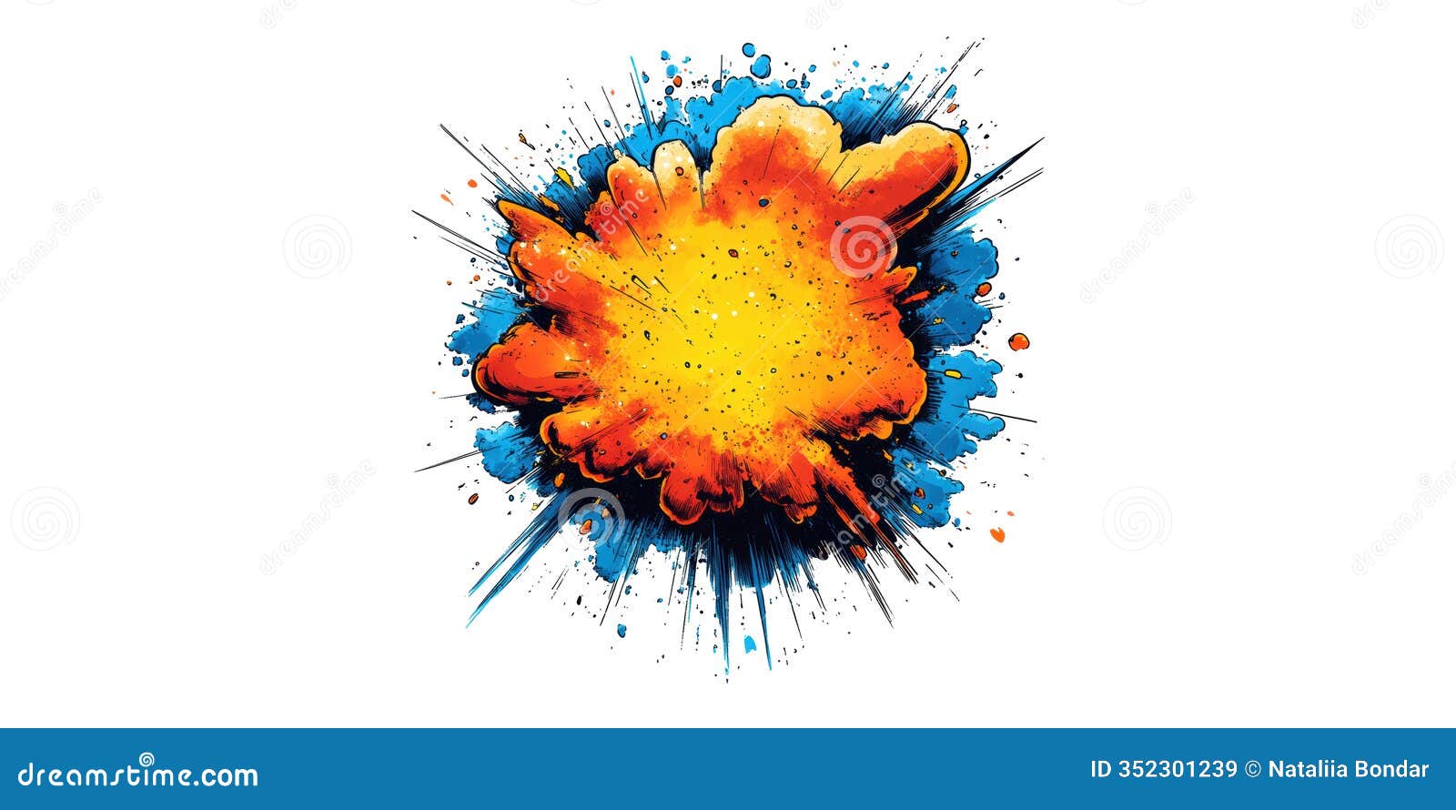 Colorful Paint Splash Explosion Isolated on Transparent Background ...