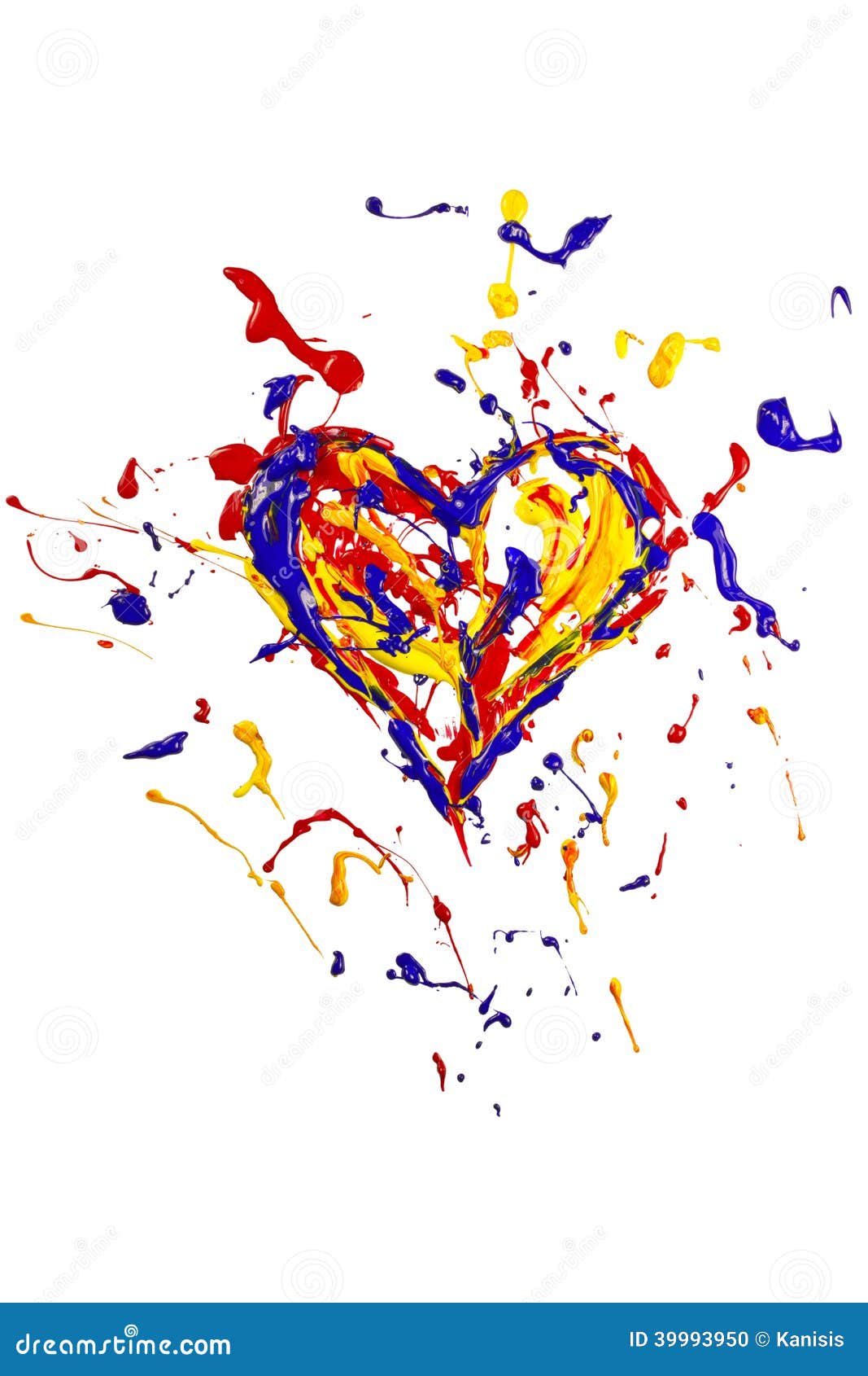 Colorful Paint Splash Made Heart Stock Photo - Image of idea, paper ...