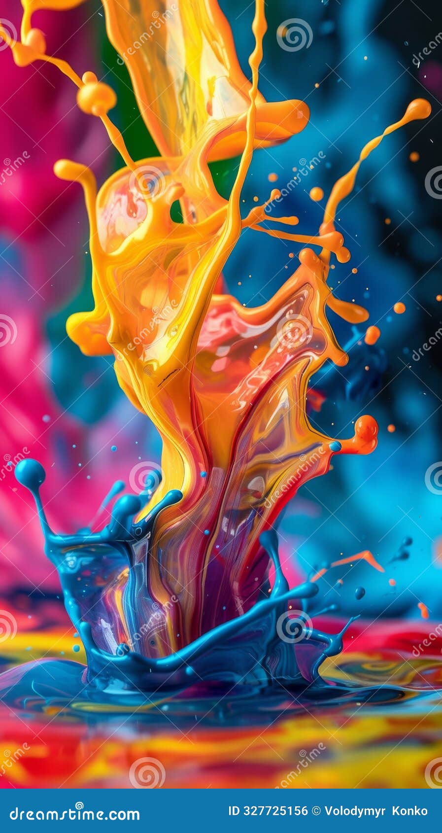 Colorful Paint Splash in Water, Abstract Artistic Background. Creative ...