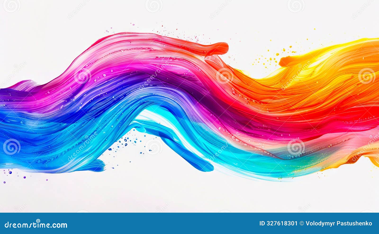 A Colorful Paint Splash on White Background Stock Image - Image of ...