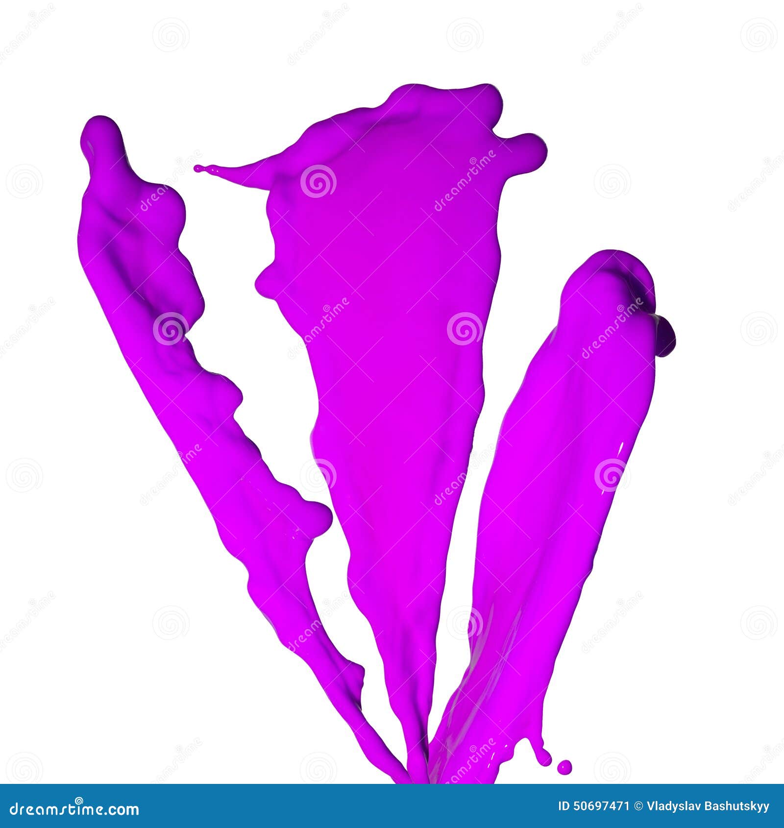 Colorful Paint Splash on White Background Stock Image - Image of flow ...