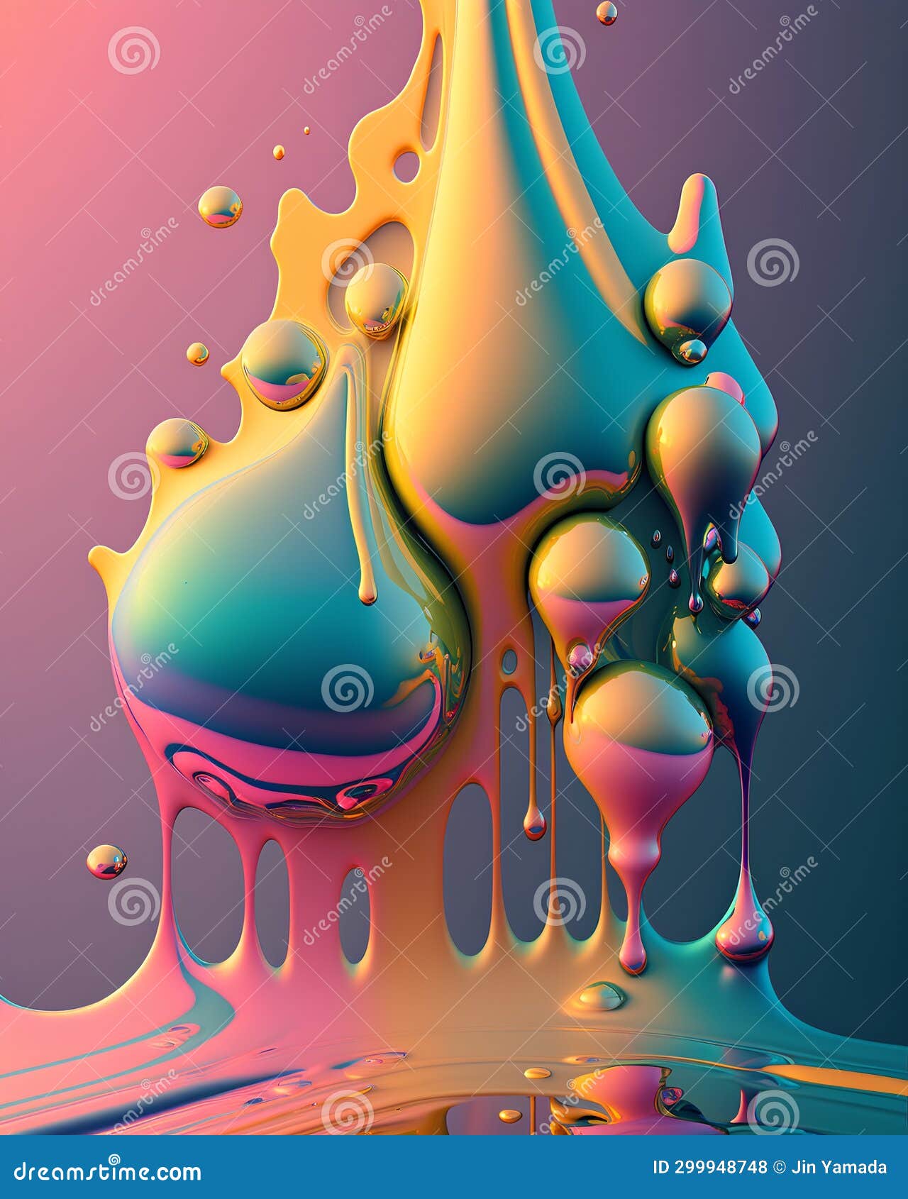 Colorful Paint Splashes. 3d Rendering, 3d Illustration Stock ...