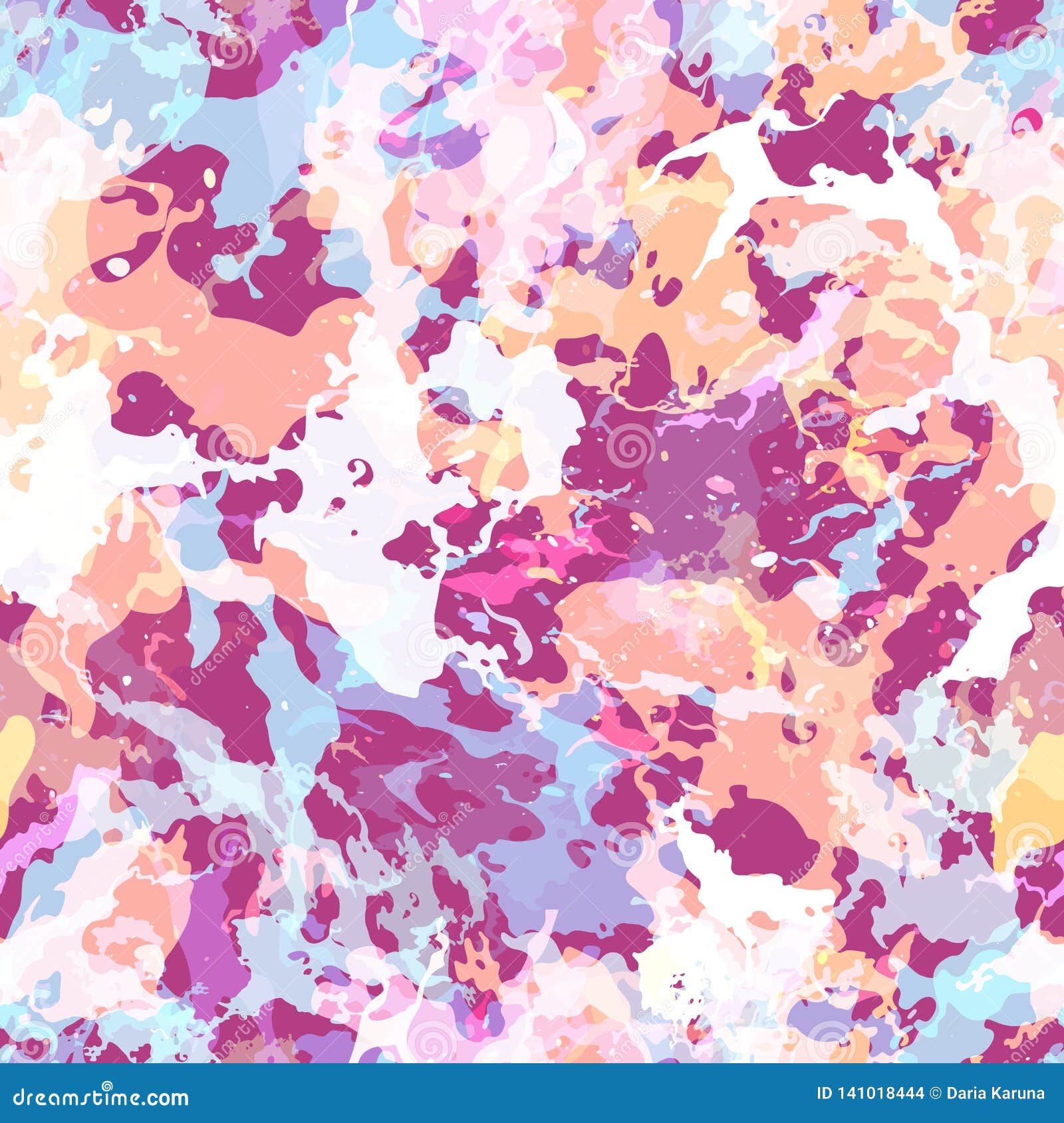 Colorful Paint Splashes. Seamless Pattern with Spots and Divorces Stock ...