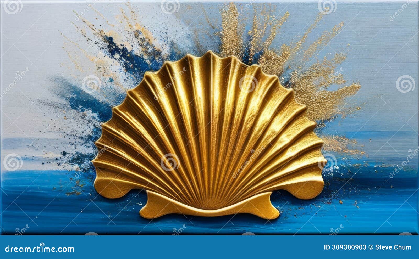 Colorful Paint Splashes Shell on a White Background, Abstract Art ...