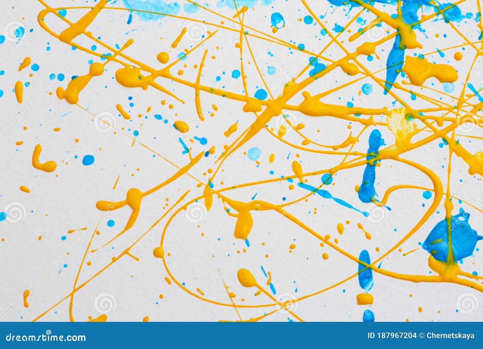 Colorful Paint Splashes on Canvas As Background. Art and Creativity ...