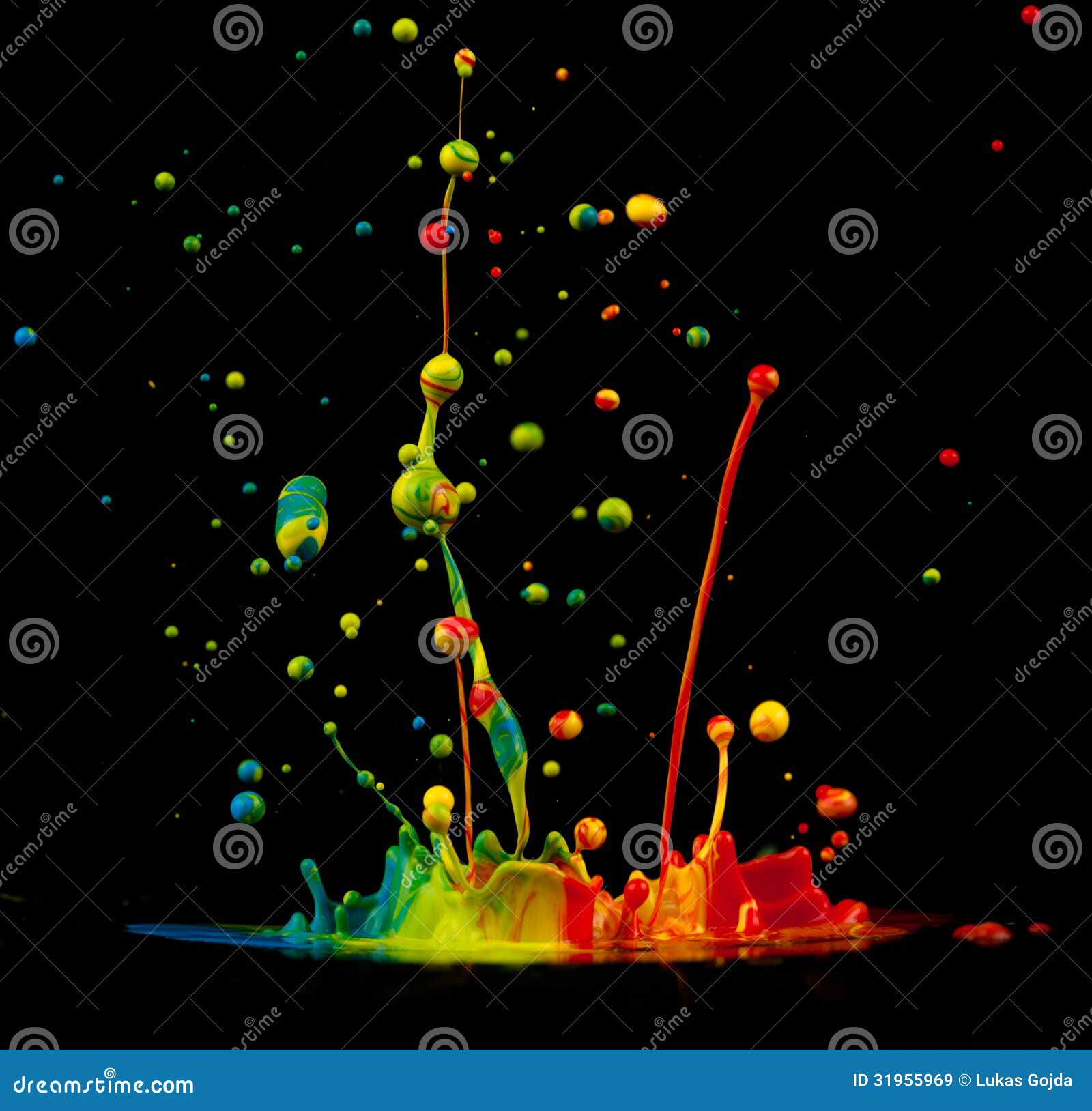 Colorful paint splashing stock image. Image of color - 31955969