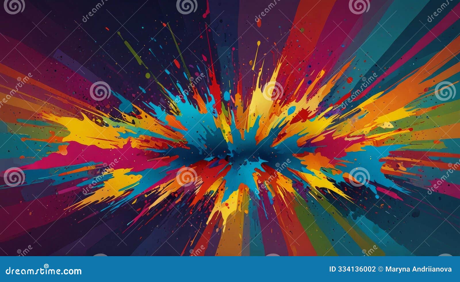 Colorful Paint Splashing Exploding on Dark Background Stock Photo ...