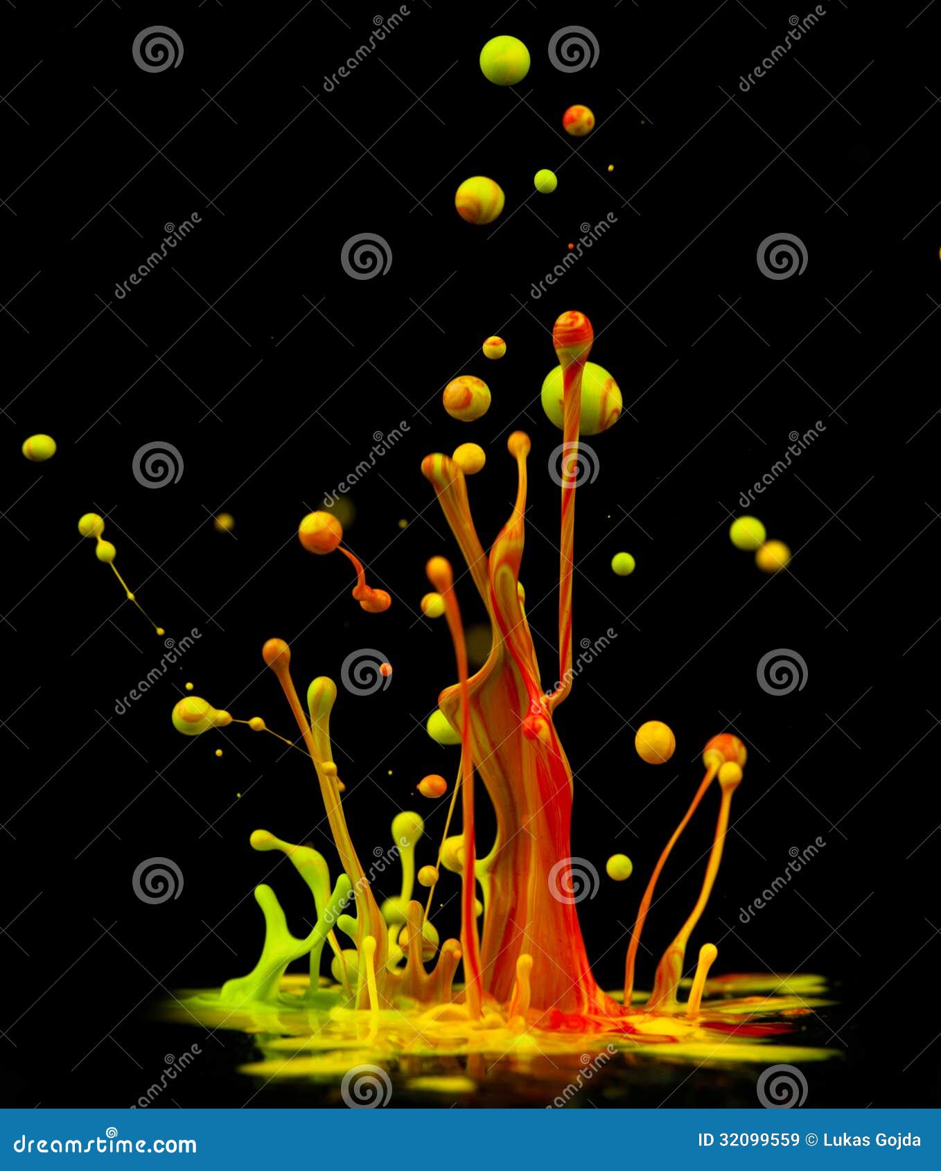 Colorful paint splashing stock image. Image of spray - 32099559