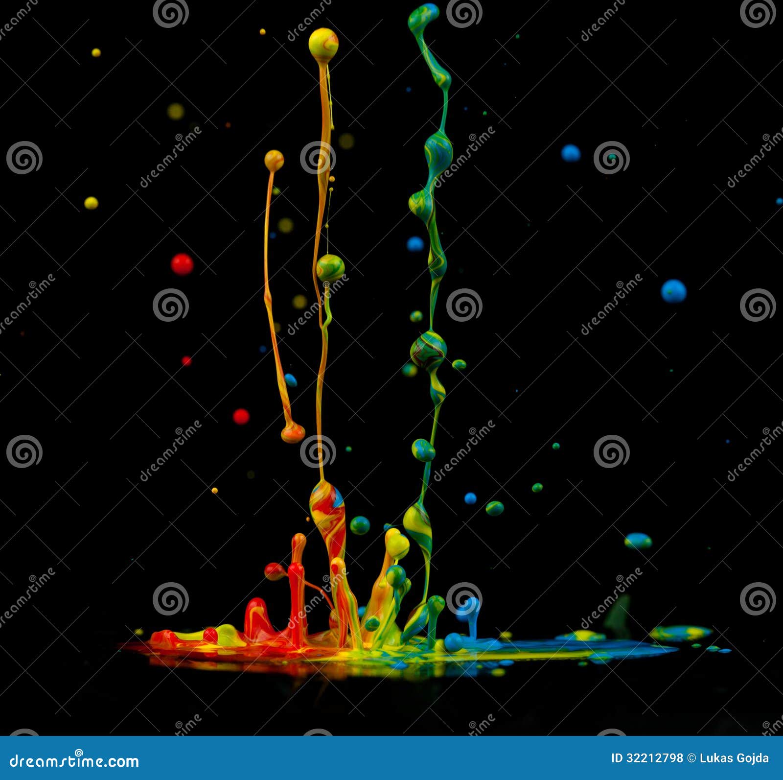 Colorful paint splashing stock photo. Image of wave, blue - 32212798