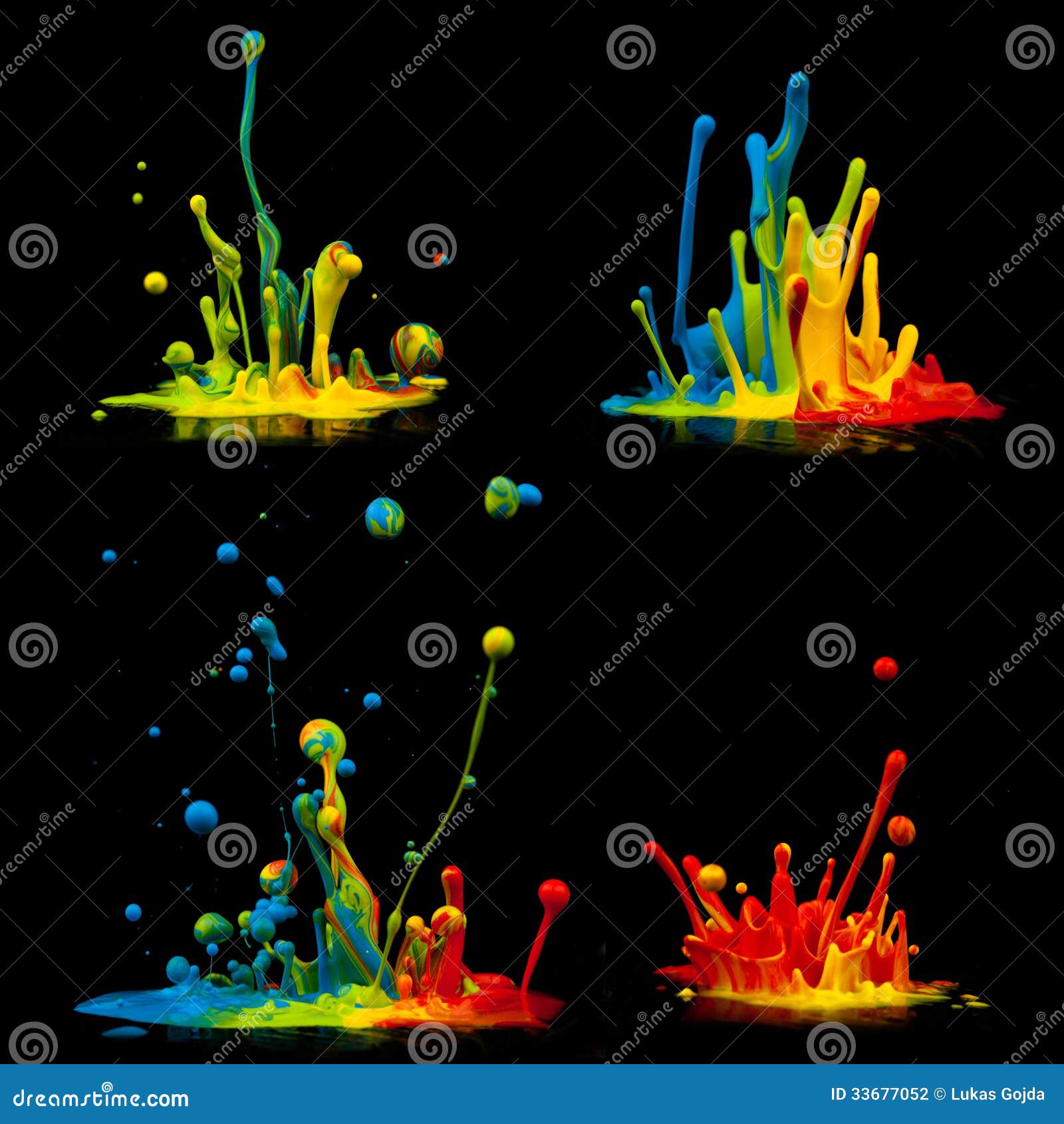 Colorful paint splashing stock photo. Image of drip, splashing - 33677052