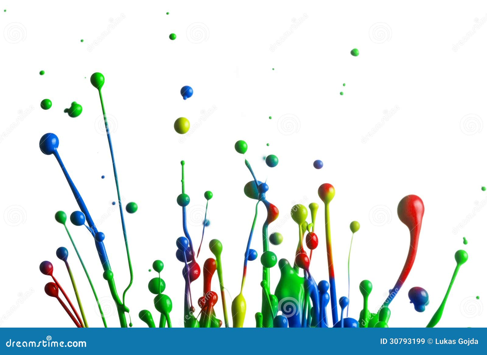 Colorful paint splashing stock illustration. Illustration of drip ...