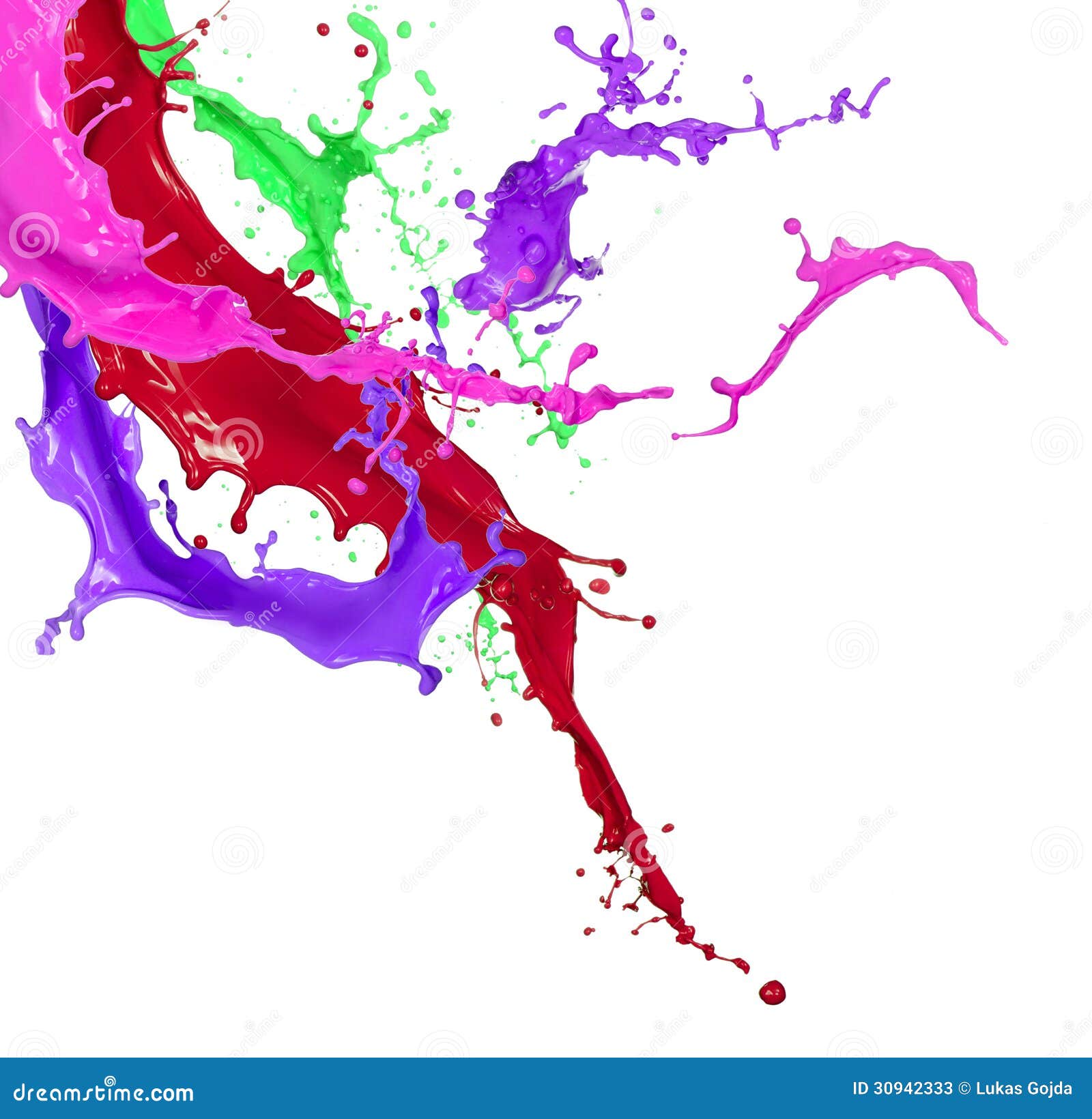 Colorful paint splashing stock image. Image of flow, flowing - 30942333
