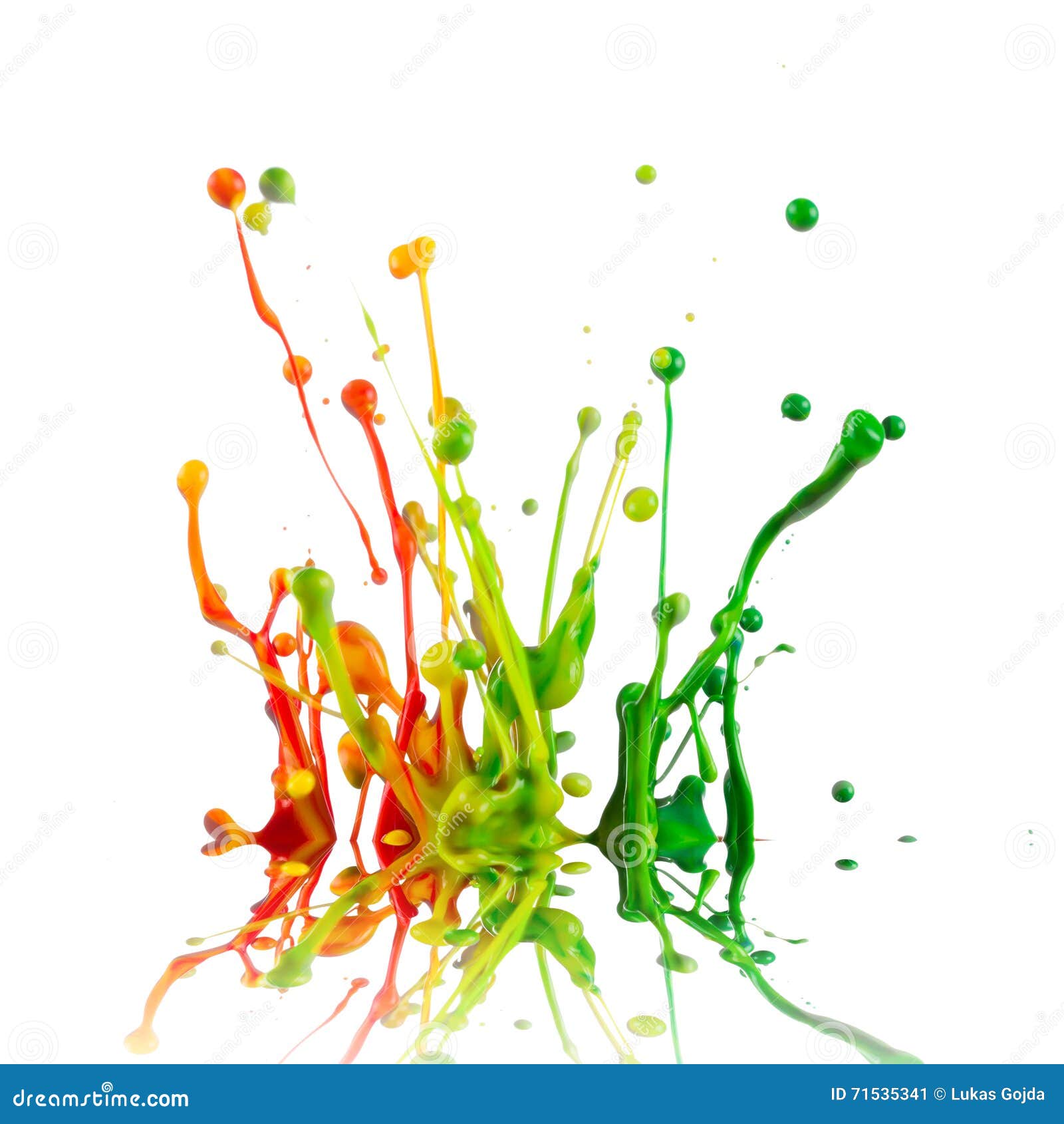 Colorful paint splashing stock image. Image of liquid - 71535341