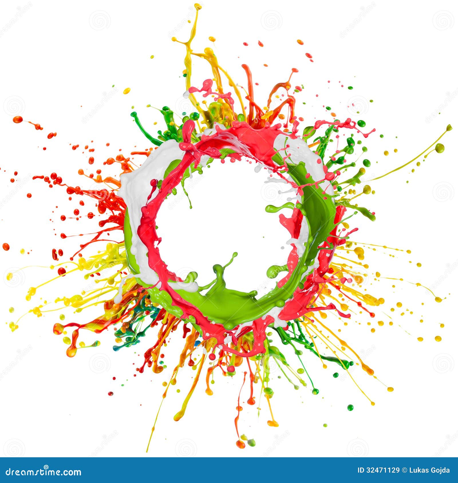 Colorful paint splashing stock image. Image of spectrum - 32471129