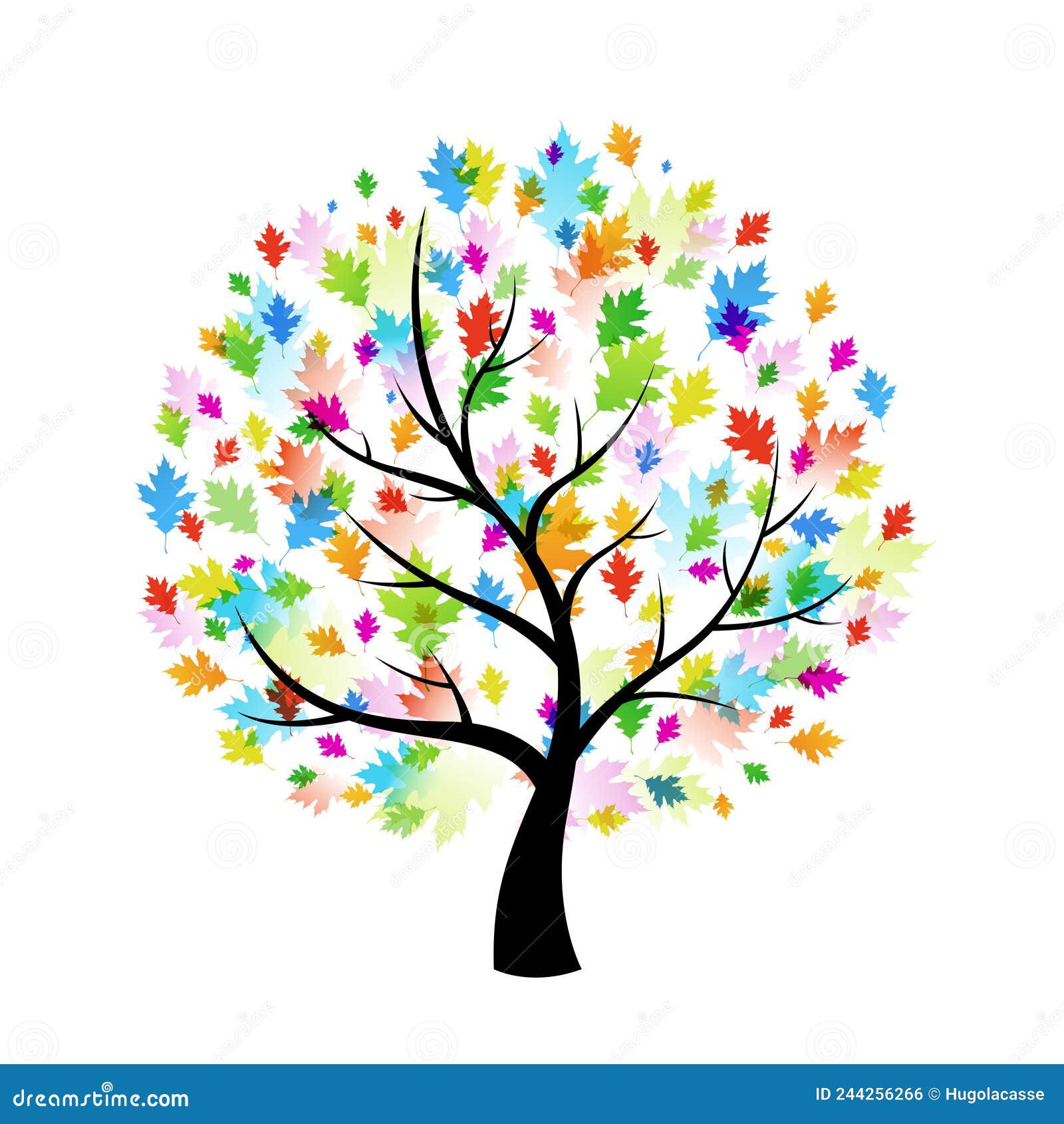 Colorful Paint Splat Tree Design Stock Vector - Illustration of design ...