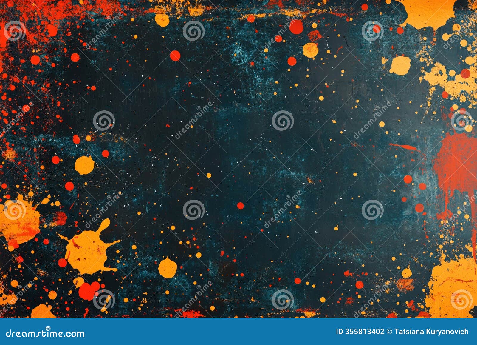Colorful Paint Splatter Abstract Background with Dark Texture Stock ...